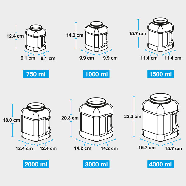 Tapa para Frasco Cuadrado 1000 ml / Frasco Redondo 1000 y 1500 ml Rojo ...