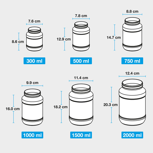 Frasco Redondo 300 ml - Color: Cristal - DarnelShop